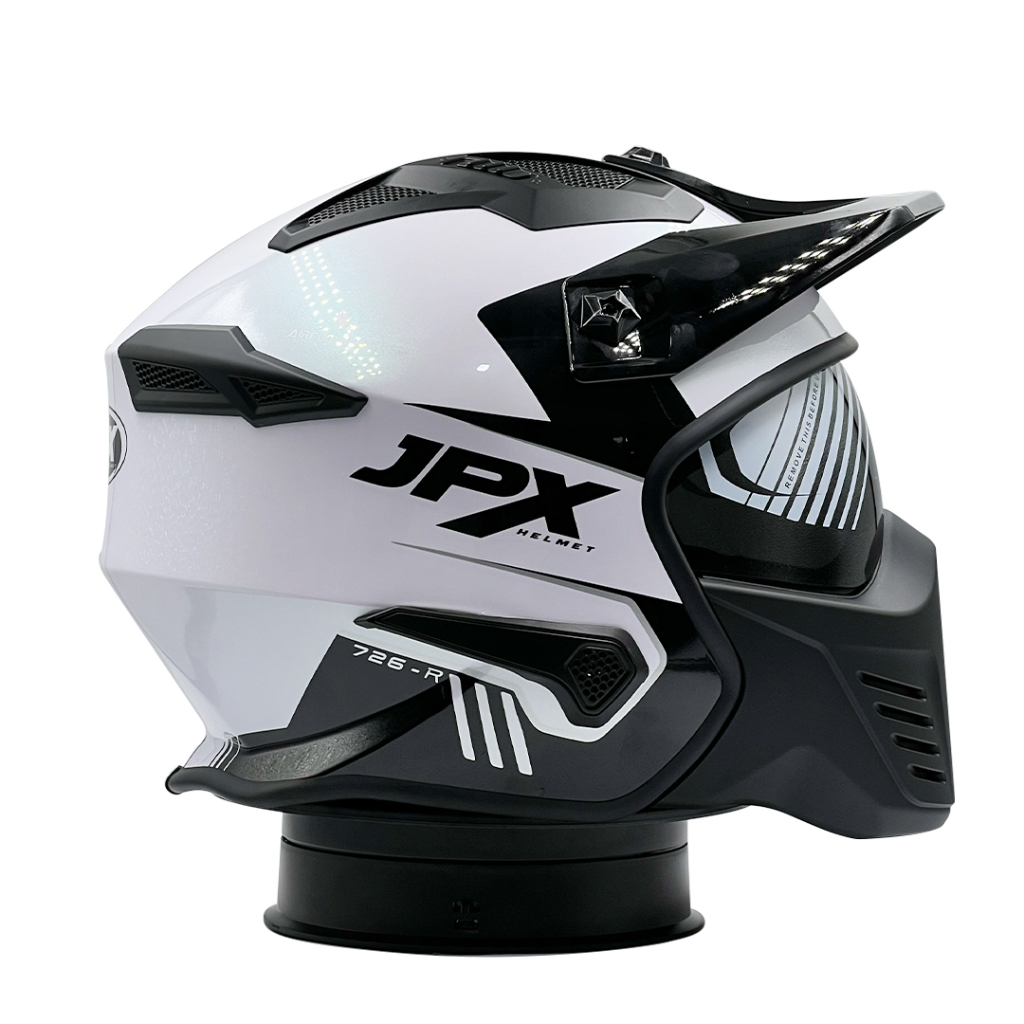 Jual Helm JPX MX-726R Solid White Pearl | Shopee Indonesia