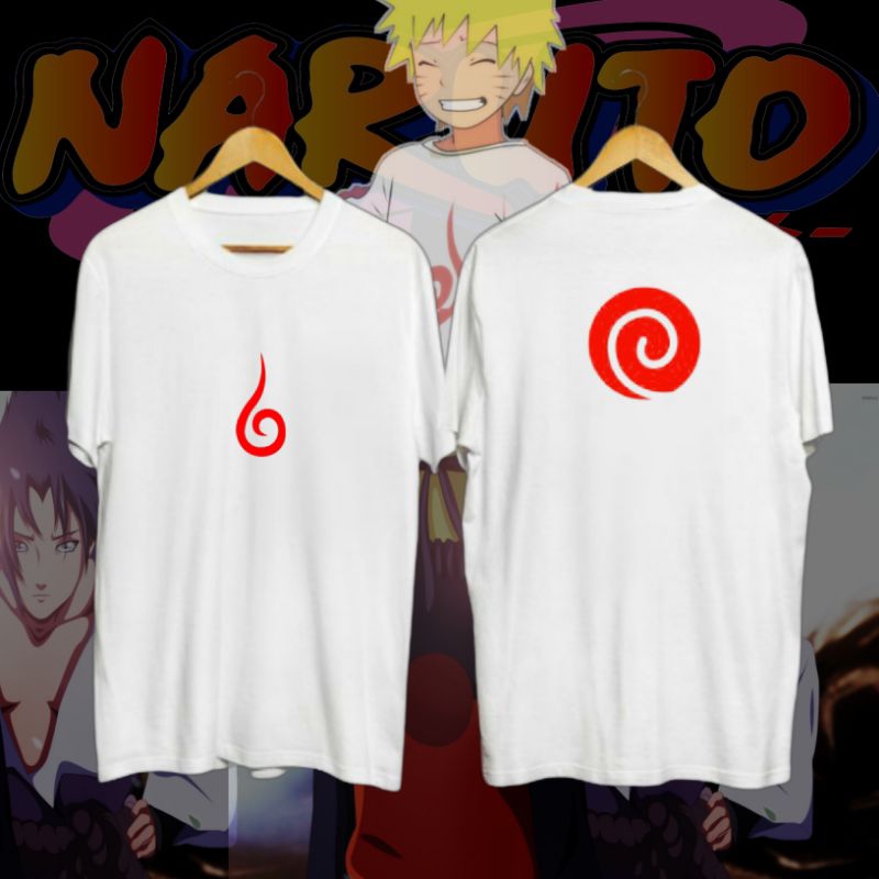 Jual kaos Naruto negara api clan Uzumaki t-shirt | kaos Naruto Mash ...
