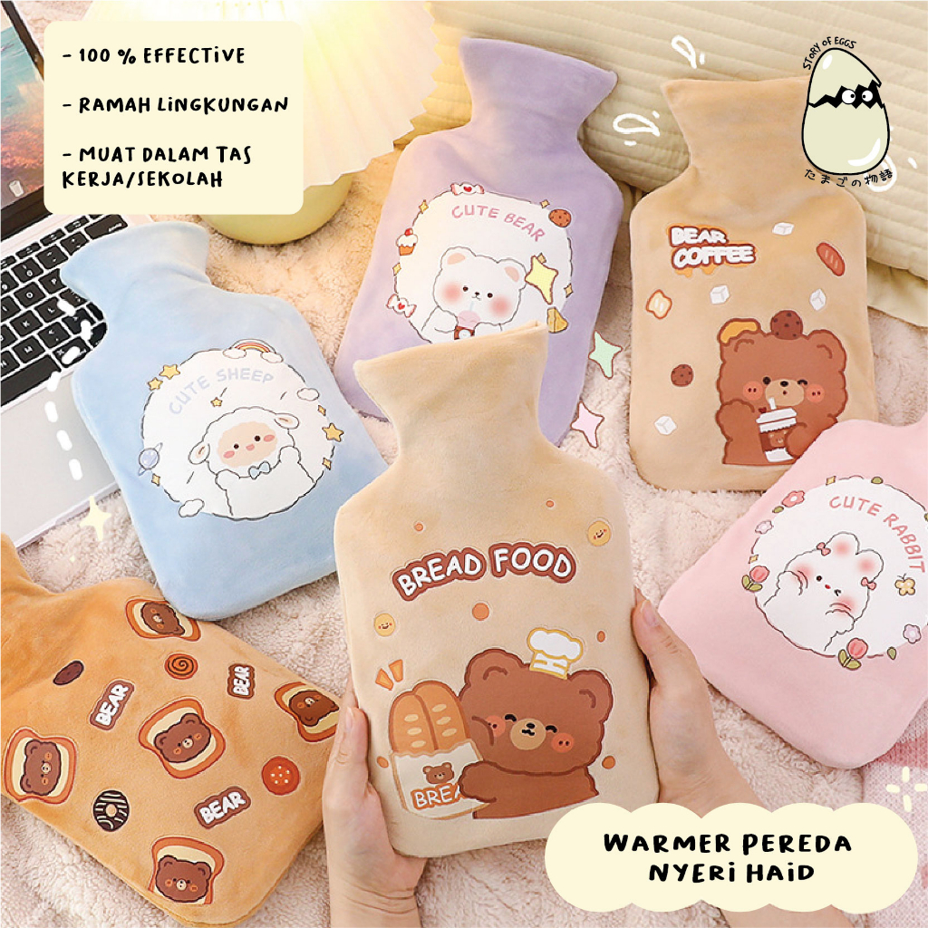 Jual Cute Aesthetic Heating Pad Hot and Cold 350 ml & 1000ml l Kompres ...