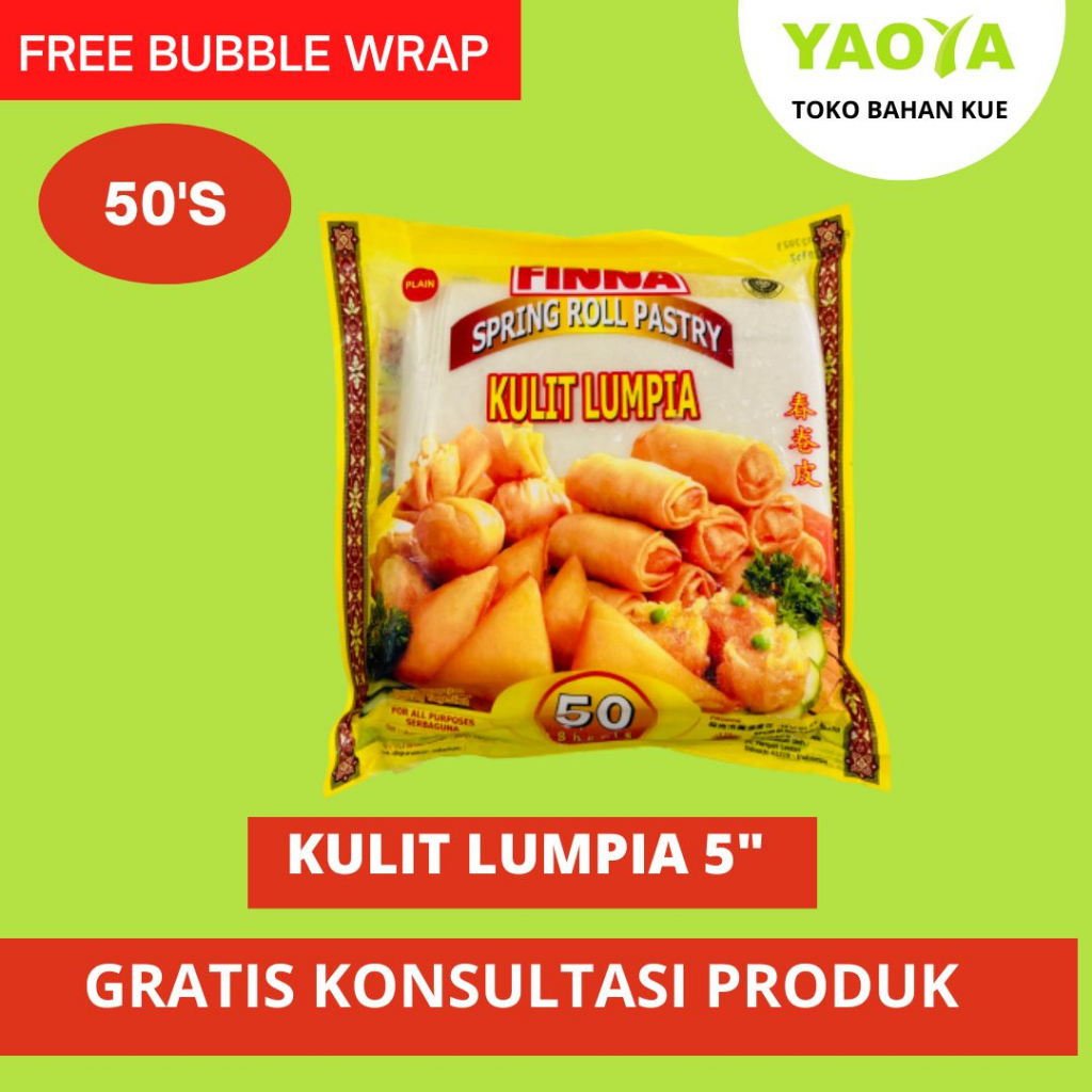 Jual FINNA KULIT LUMPIA 5" 50 SHEET | Shopee Indonesia