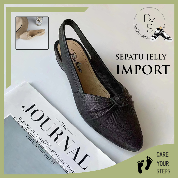 Jual CYS Sepatu Sandal Cewek Wanita Slip On Flat Tali Motif Pita Simpul ...