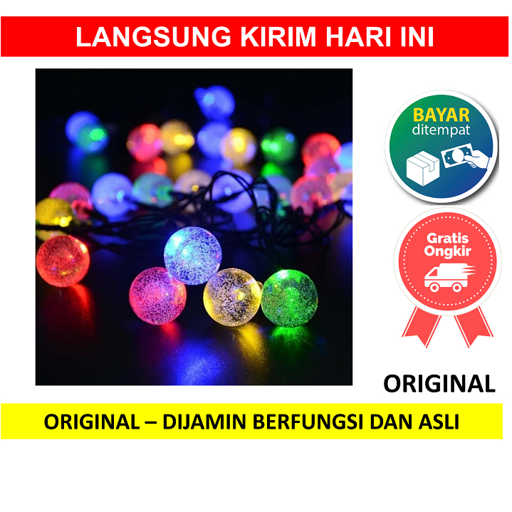 Jual Lampu CRYSTAL Bola Natal Hias LED Bulat Gantung Tmblr Tumbler RGB ...