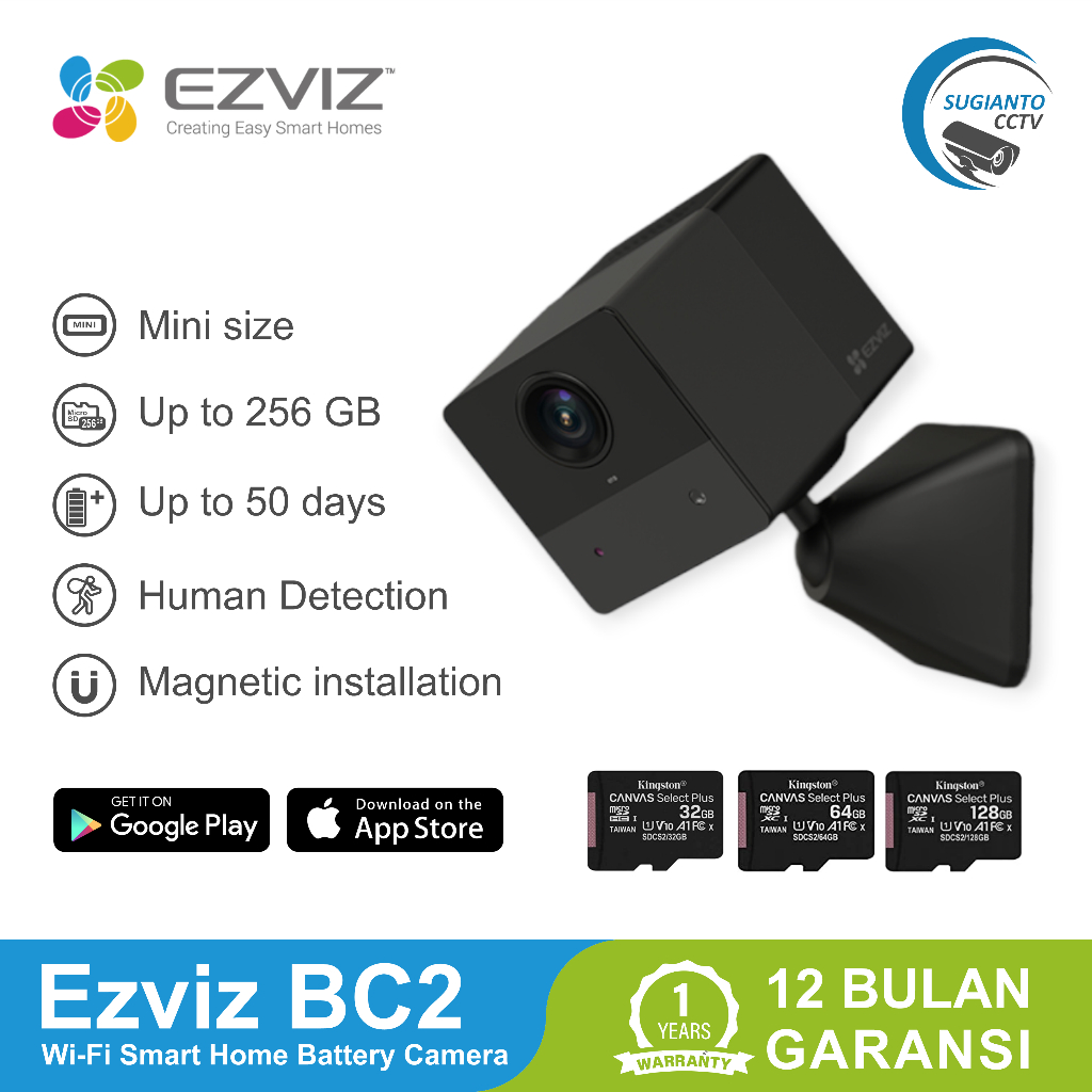 Jual CCTV Ezviz BC2 2 MP 1080p WiFi Camera Indoor untuk Smart Home ...