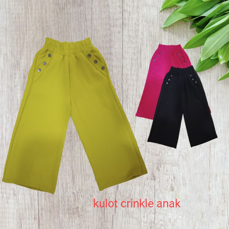 Jual celana kulot anak perempuan kulot crinkle 4-10 tahun celana ... Jual celana kulot anak perempuan kulot crinkle 4-10 tahun celana ...