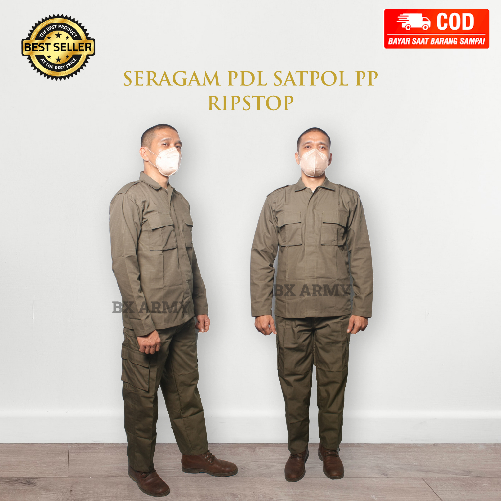 Jual seragam pdl pol pp ripstok seragam satpol pp bahan ripstok kotak ...