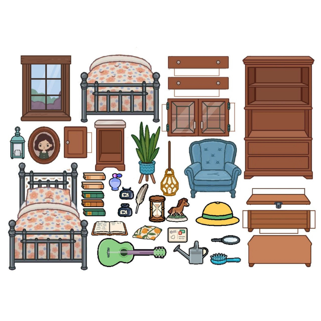 Jual FURNITURE TOCA BOCA PERLENGKAPAN RUMAH MAINAN TOCA BOCA PAPER DOLL ...