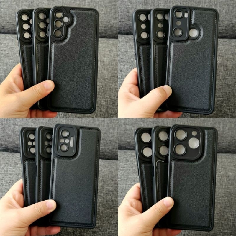 Jual CASE SAMSUNG A24 4G SAMSUNG M14 5G CASE LEATHER PRO CAMERA BLACK ...