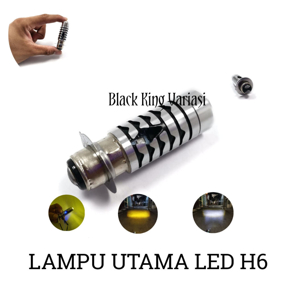 Jual Lampu Utama Led H6 Laser Jauh Dekat Putih Kuning Plus Senja Lampu LED Motor H6 Laser 2 ...