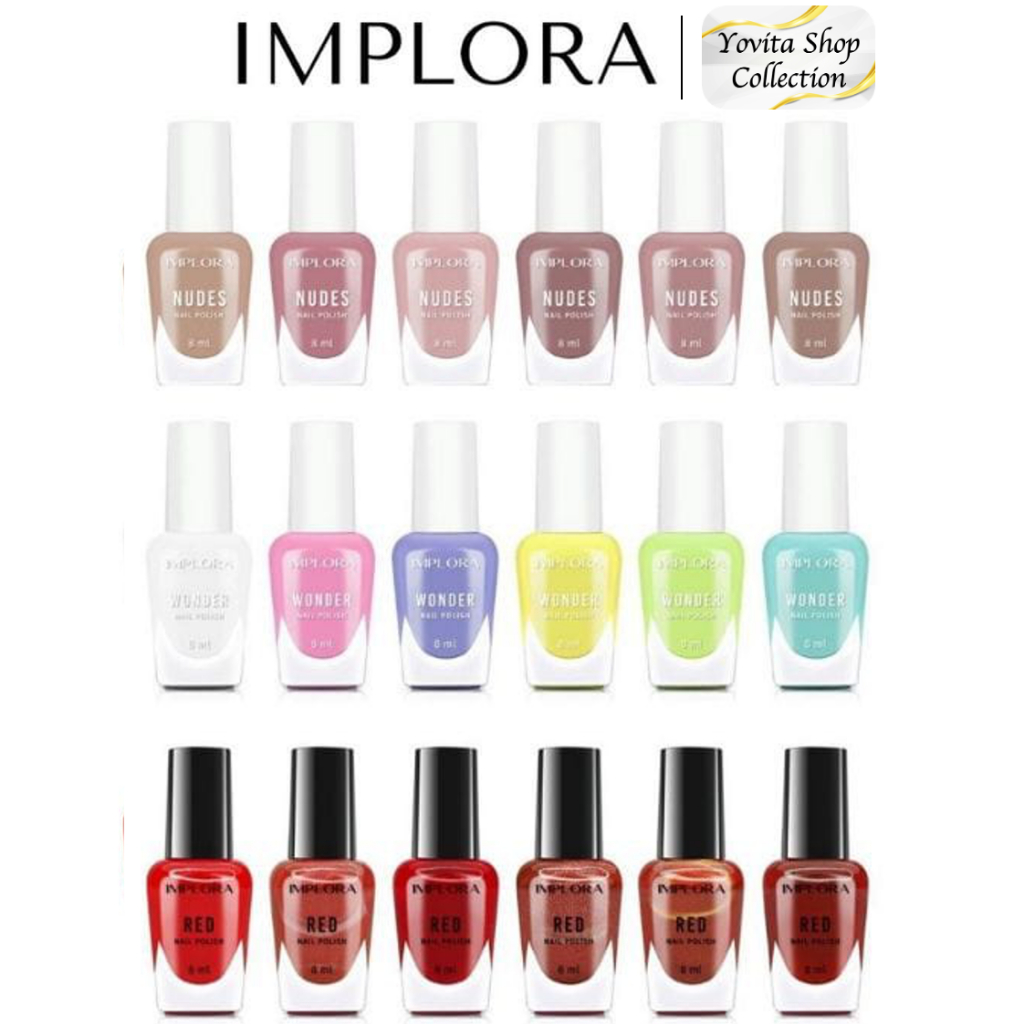 Jual Implora Nail Polish | Kutek Implora Red | Clear | Nudes | Wonder ...