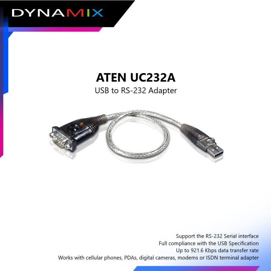 Jual Kabel printer Aten UC232A USB - Serial converter | USB to RS-232 ...