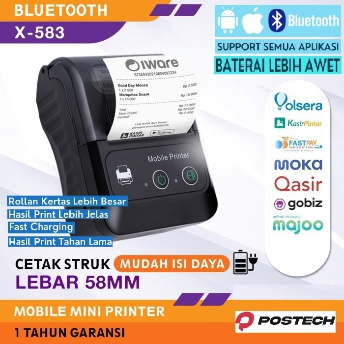 Jual PRINTER BLUETOOTH PPOB / KASIR THERMAL STRUK MITRA SHOPEE STRUK SPBU HP/TAB [ANDROID + iOS ...