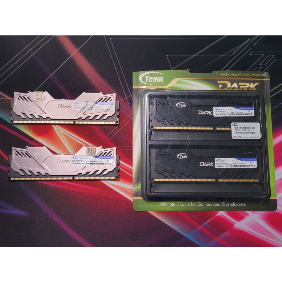 Jual RAM Team Dark DDR3 4GB x 4 2400 MHz | Shopee Indonesia