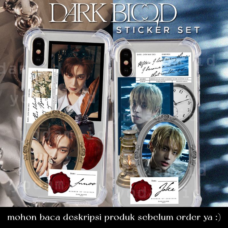 Jual DIY STICKER CASE, STICKER AESTHETIC STIKER KPOP ANTI AIR WATERPROOF ENHYPEN DARK BLOOD BITE ...