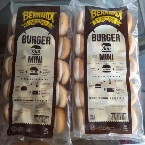 Jual Bernadi roti burger 6 pcs,20 pcs,Bun mini ,Bernadi roti burger ...