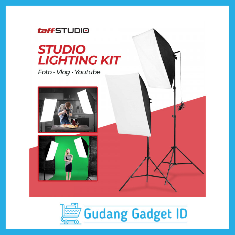 Jual Lighting Foto Studio Youtube Vlog Unboxing Kit Portrait TaffSTUDIO ...