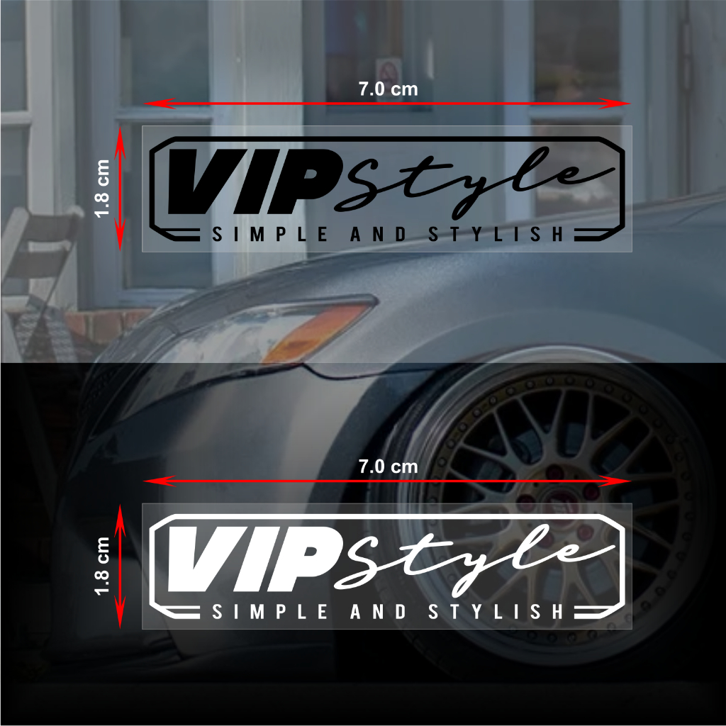 Jual Stiker Vip Style Simple And Stylish Printing UV Bahan Transparan ...
