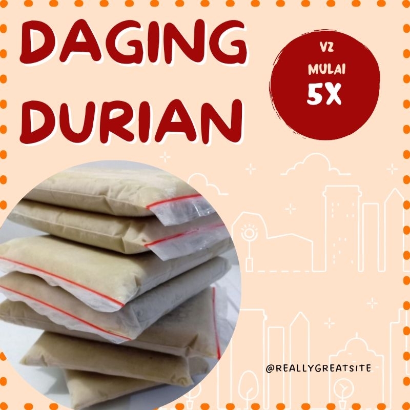 Jual Daging Durian Berat 1kg MURNI Beku Frozen Asli Medan | Shopee ...