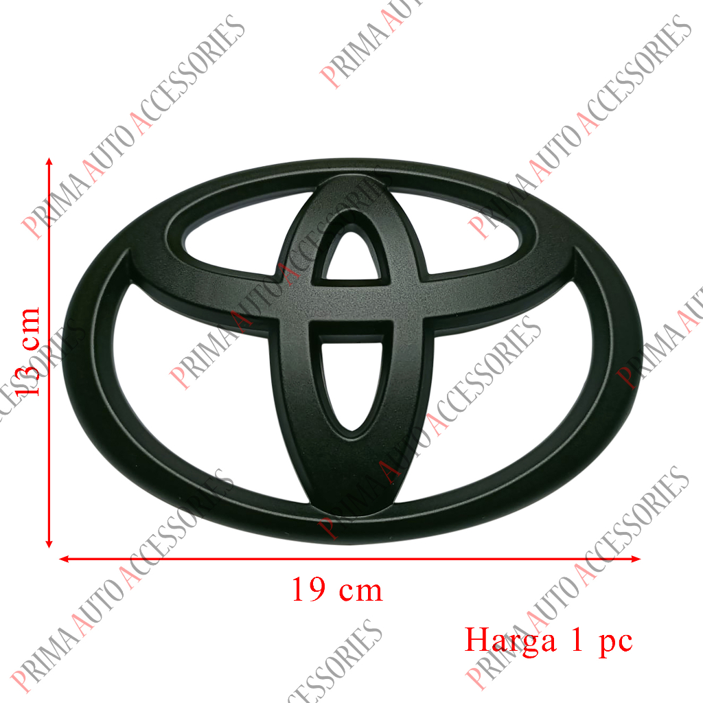 Jual Emblem Mobil Logo TOYOTA HITAM DOFF 19 CM | Shopee Indonesia