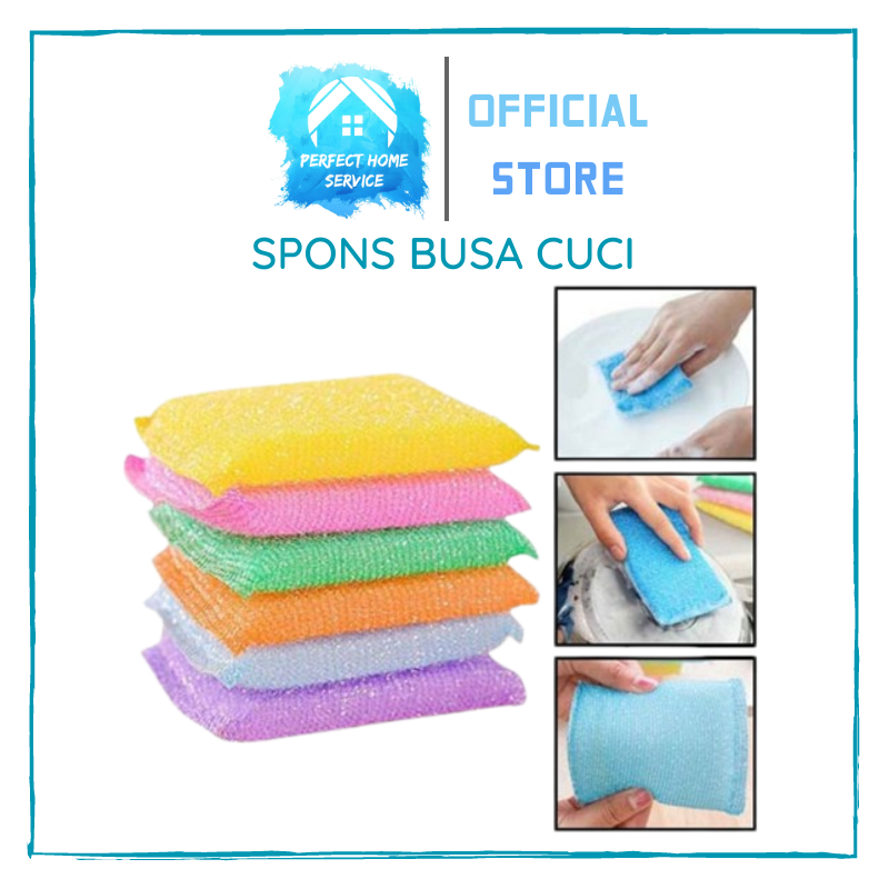 Jual SPONS BUSA CUCI PENCUCI PIRING BAHAN KAIN [PERFECTHOME] | Shopee ...