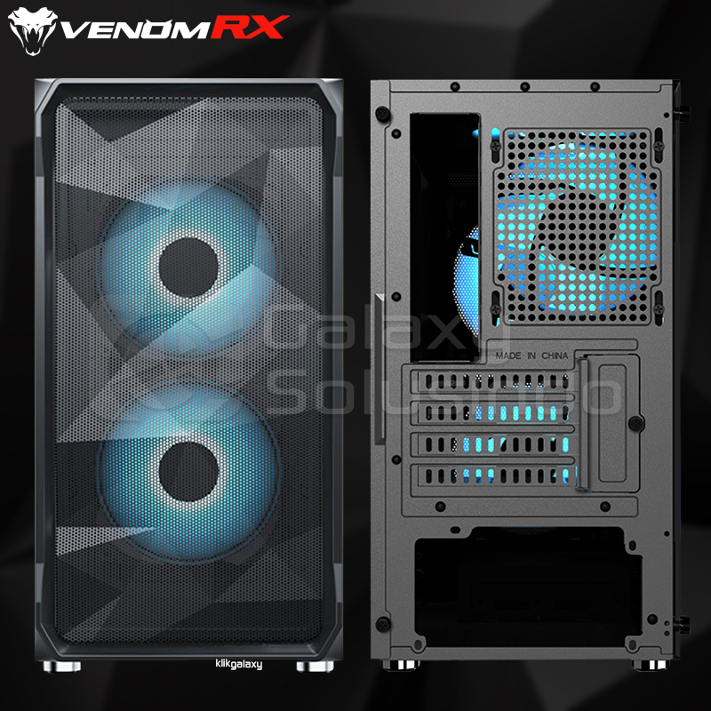 Jual VenomRX PRAVA Black Tempered Glass Side M-ATX Gaming Case | Shopee ...