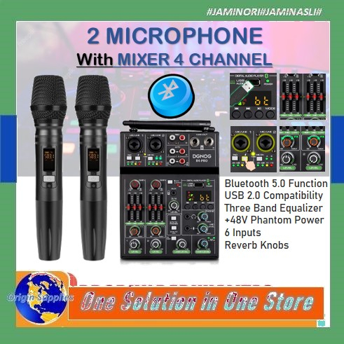 Jual Audio Sound Mixer Board - 4 Channel Bluetooth Compatible ...