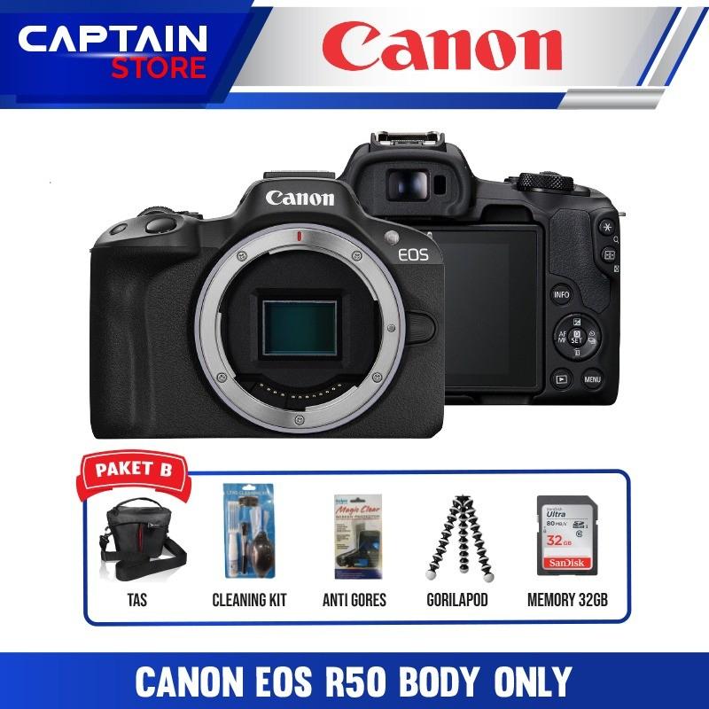 Jual Canon EOS R50 Body Only Mirrorless Camera (Black) | Shopee Indonesia