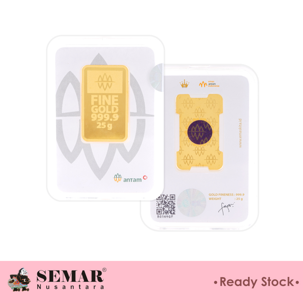 Jual Logam Mulia Antam Press Emas Kita 25gram Emas Batangan Semar ...