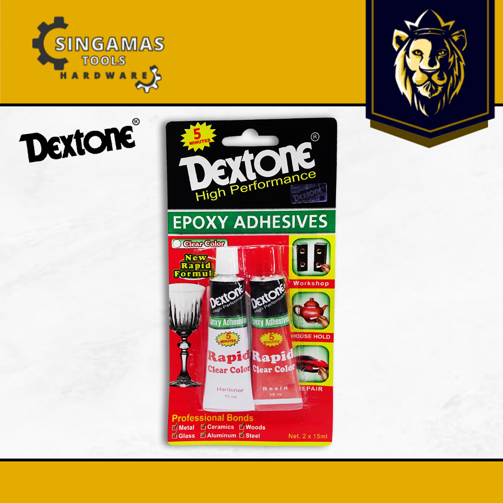 Jual DEXTONE Lem Epoxy Adhesive 5 Menit Clear Color 30 ml | Shopee ...