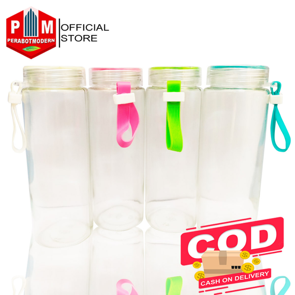 Jual Botol Kaca Slim Bening Beling 400ML Tumbler Glass Termos Air Panas ...