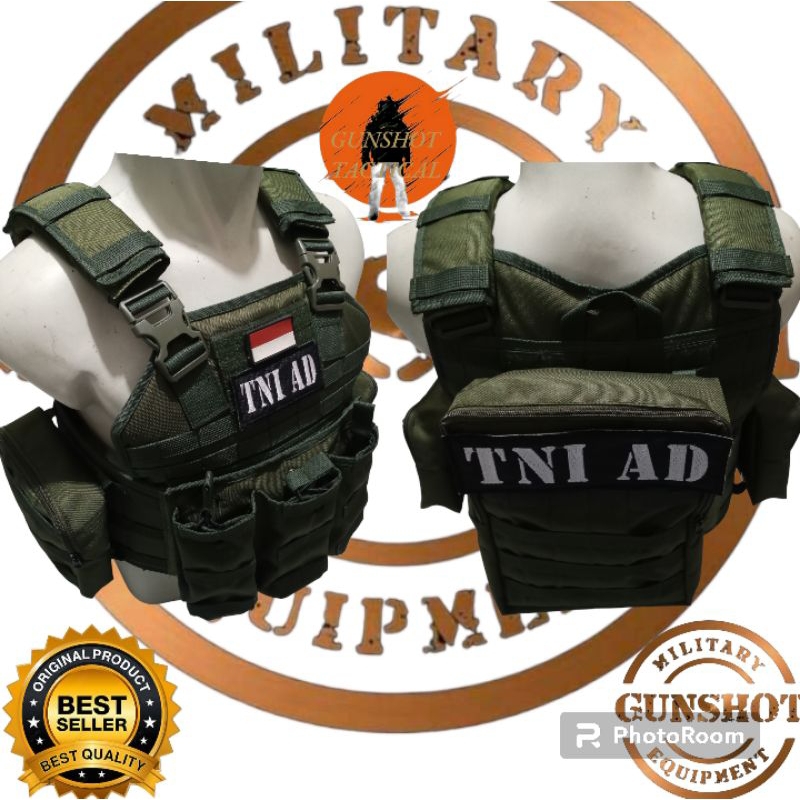 Jual GUNSHOT Body Vest TACTICAL Armour TNI POLRI RAIDER TNI AD BRIMOB ...