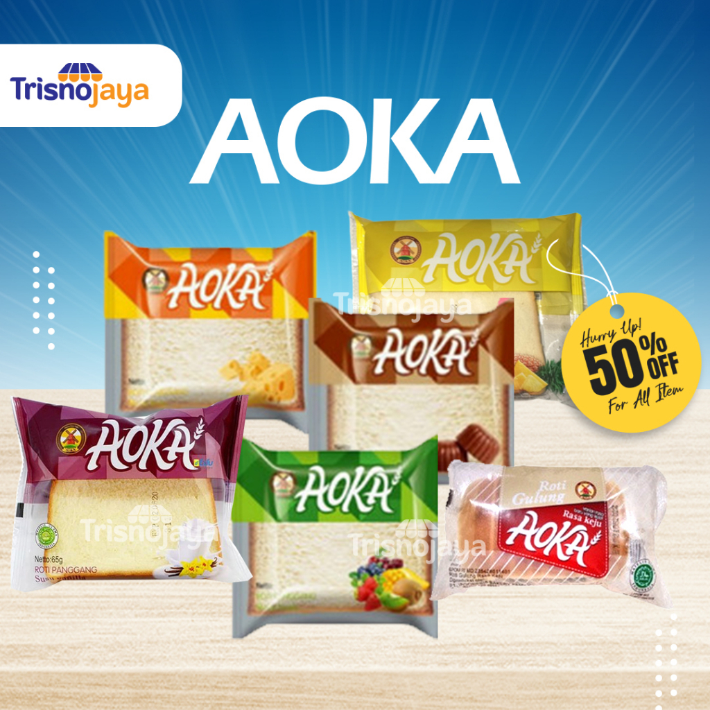 Jual Roti AOKA all Varian roti panggang aoka 65 gr | Shopee Indonesia