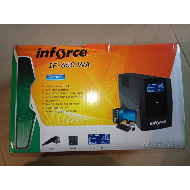Jual Ups Inforce 650Va Dilengkapi dengan Stabilizer dan Layar | Shopee ...