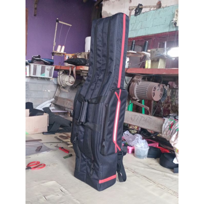 Jual tas pancing keren gendong/ransel bahan terpal jeep panjang 100cm ...