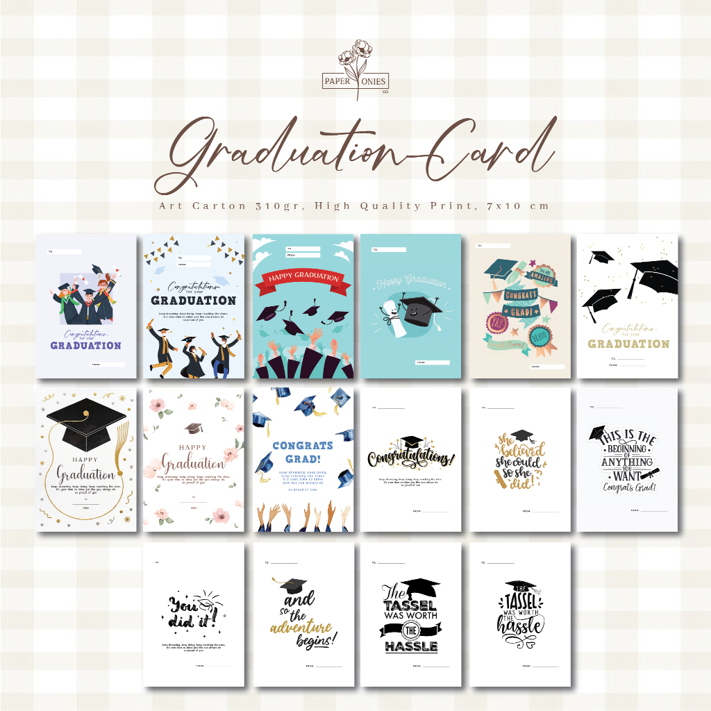 Jual Graduation Card/ Kartu Ucapan Wisuda/ Kado / Gift Aesthetic/ Gift ...