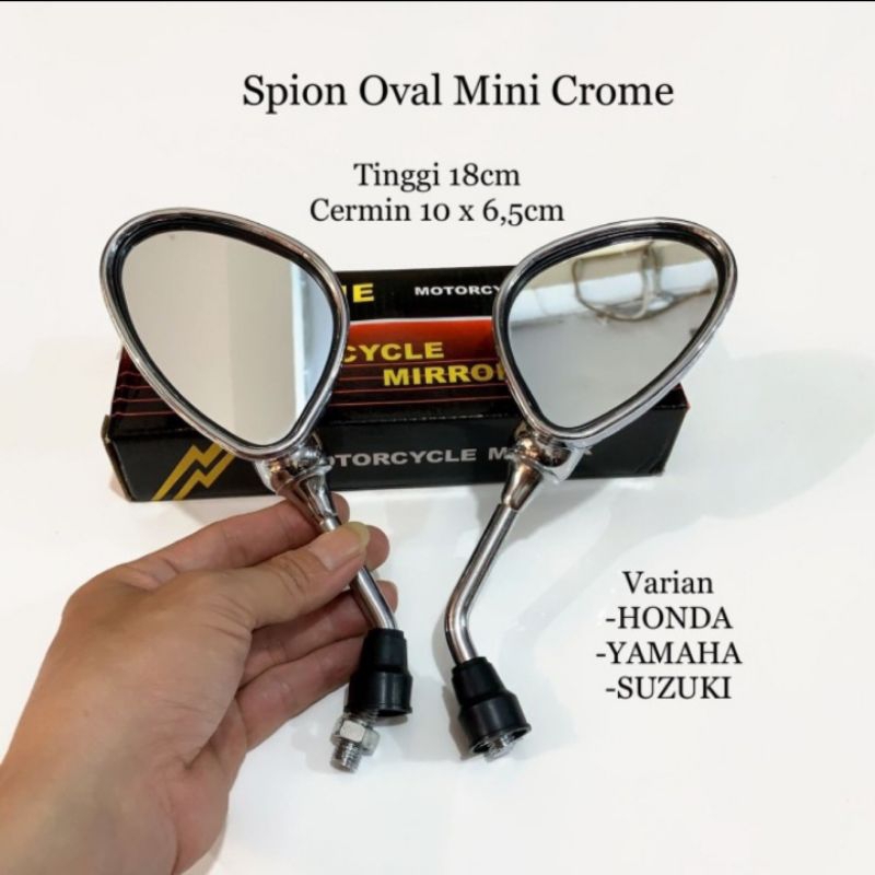 Jual Kaca Spion Klasik Spion Oval Chrome Mio/Beat/Nex/Vega r new/Revo ...