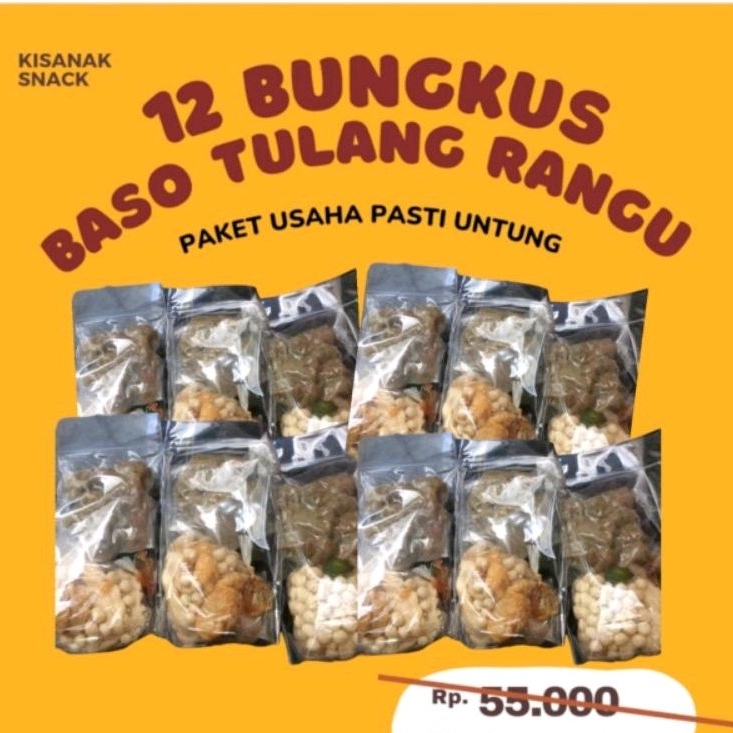 Jual PAKET 12 BUNGKUS BASO ACI TULANG RANGU | Shopee Indonesia