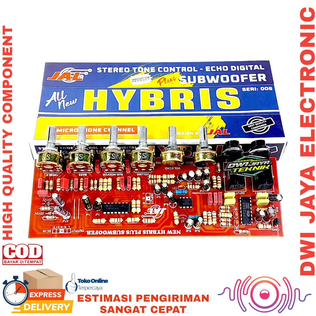 Jual Kit Tone Control Stereo plus Subwoofer dan Echo Mic HYBRIS ...