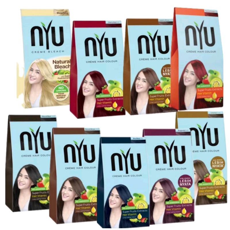 Jual Nyu Creme Hair Color No Amonia Super Fruits Extracts Hair Vitamin ...
