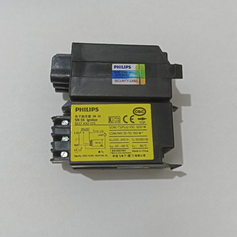 Jual SN 58 Ignitor Lampu SON CDM MH 70W 150W 250W 400W Philips | Shopee ...