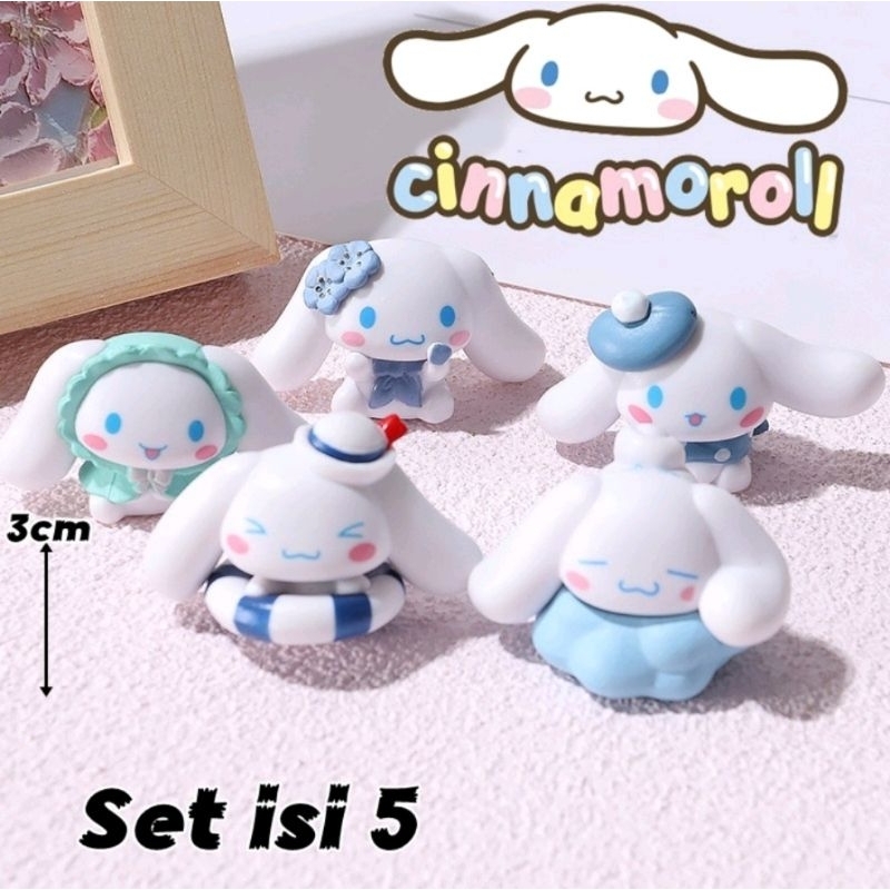 Jual Action Figure Topper Kue Kawaii Sanrio CINNAMOROLL Set Isi 5 ...