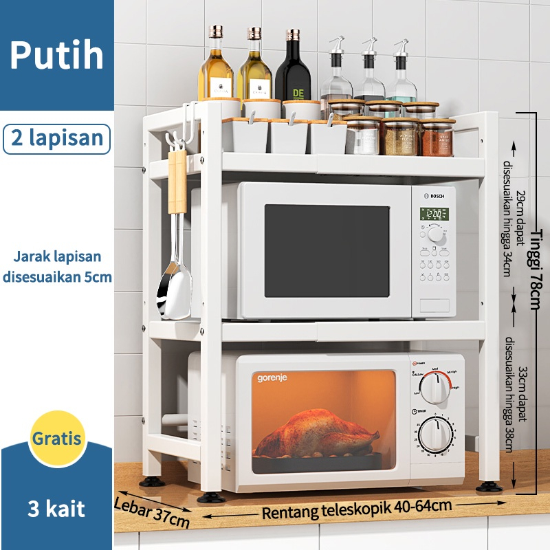 Jual ⚡Ready&Garansi⚡Rak Microwave Dan Oven Untuk Dapur Rak Serbaguna ...