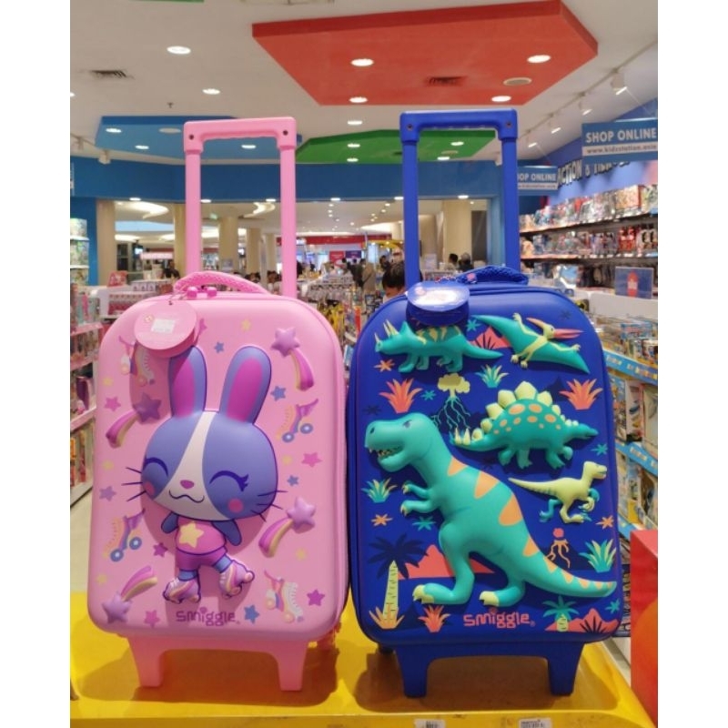 Jual Smiggle Trolley Hardtop Movin pink rabbit blue dino | Shopee Indonesia