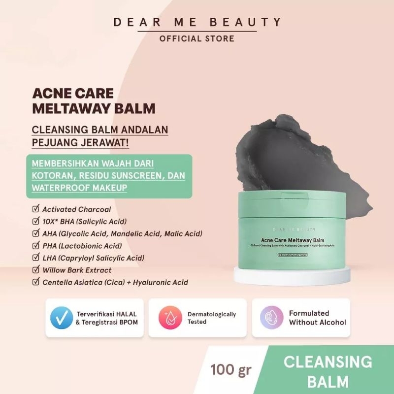 Jual Dear Me Beauty 30 Seconds Meltaway Cleansing Balm Acne Charcoal ...