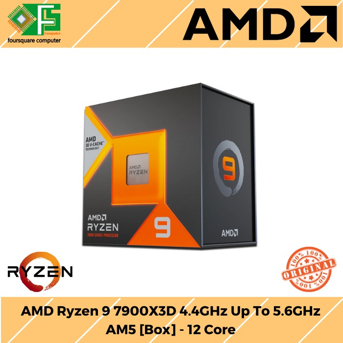 Jual Processor AMD Ryzen 9 7900X3D 4.4GHz Up To 5.6GHz AM5 Resmi | Shopee Indonesia