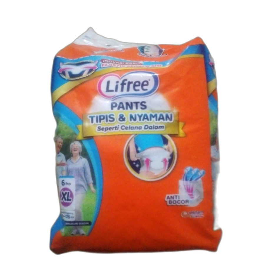 Jual Lifree Popok Celana Dewasa Pants Tipis & Nyaman XL 6Pcs | Shopee Indonesia