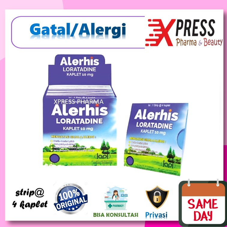 Jual ⚡XPRESS⚡ Alerhis STRIP isi 4Tablet Obat Gatal Alergi Antihistamin ...
