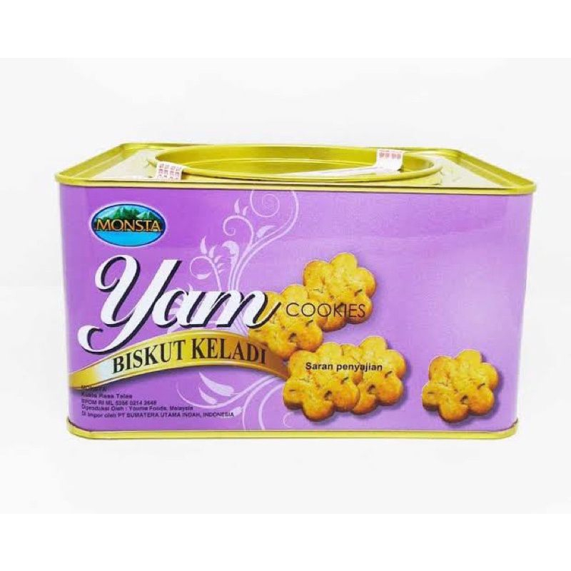 Jual Monsta yam cookies 700gr Yam cookies biskuit keladi taro biskuit ...