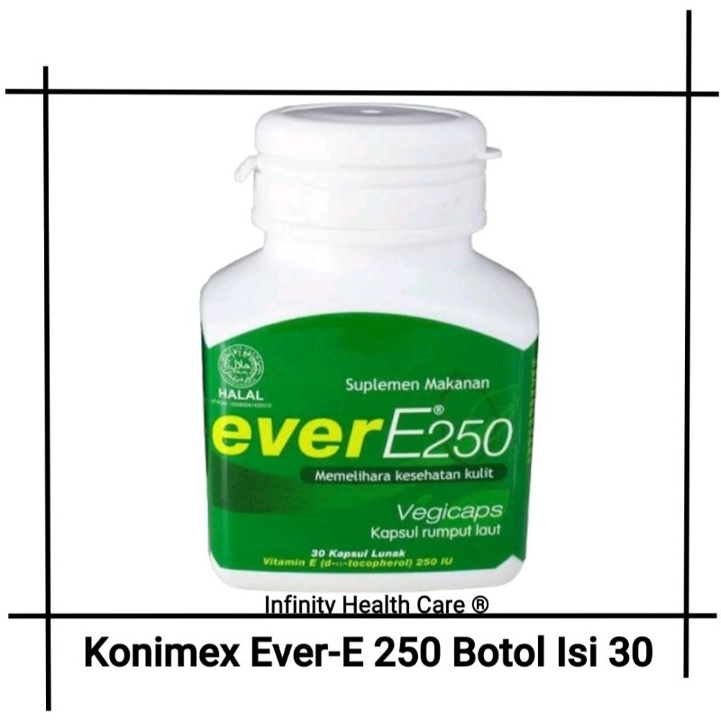 Jual Konimex EverE Ever-E 250 Vitamin E Botol Isi 30 Softcapsule Rumput ...