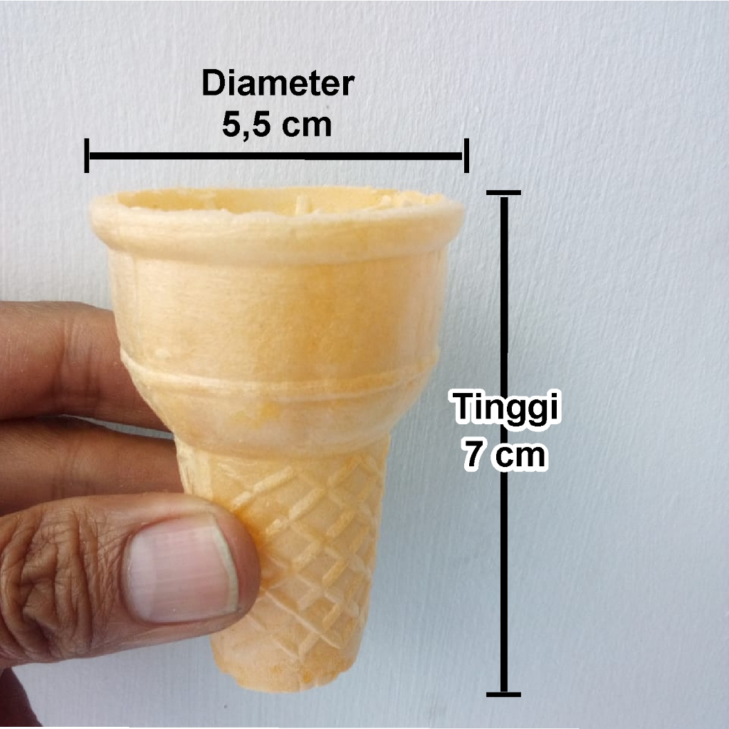 Jual Cetakan Cone Es Krim McD Ukuran Diameter 5,5 cm Kerupuk Es Krim ...