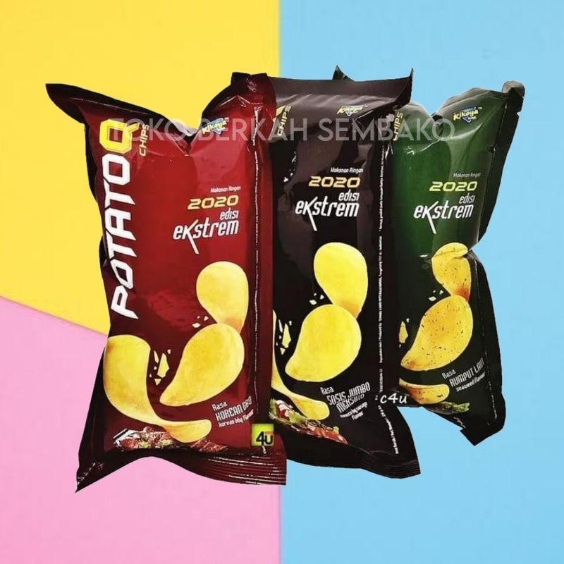 Jual Potato Q Chips Keripik Kentang 1 BUNGKUS Rumput Laut Korean BBQ ...